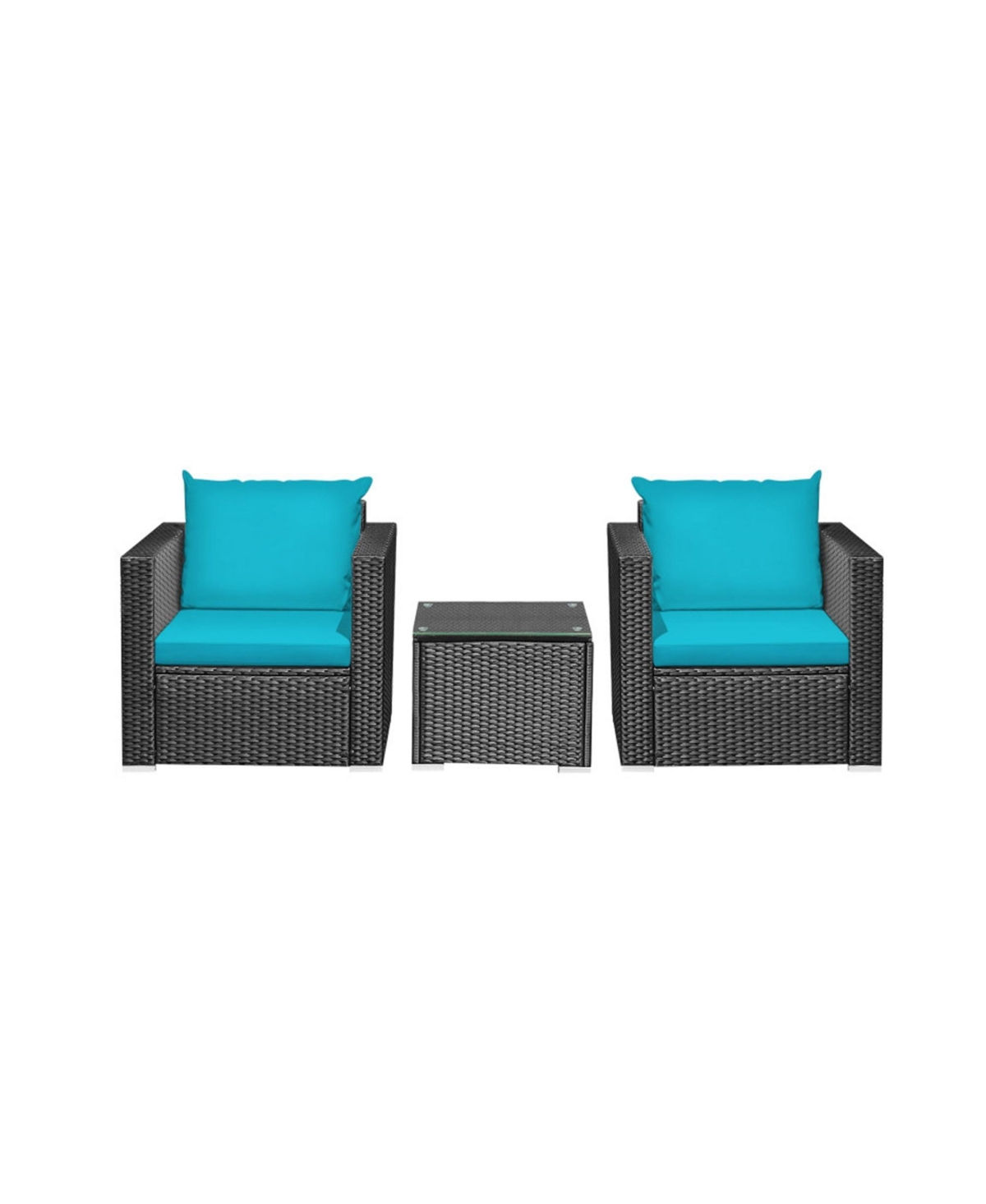 Click here for Clihome 3 Pieces Patio Wicker Conversation Set wit... prices