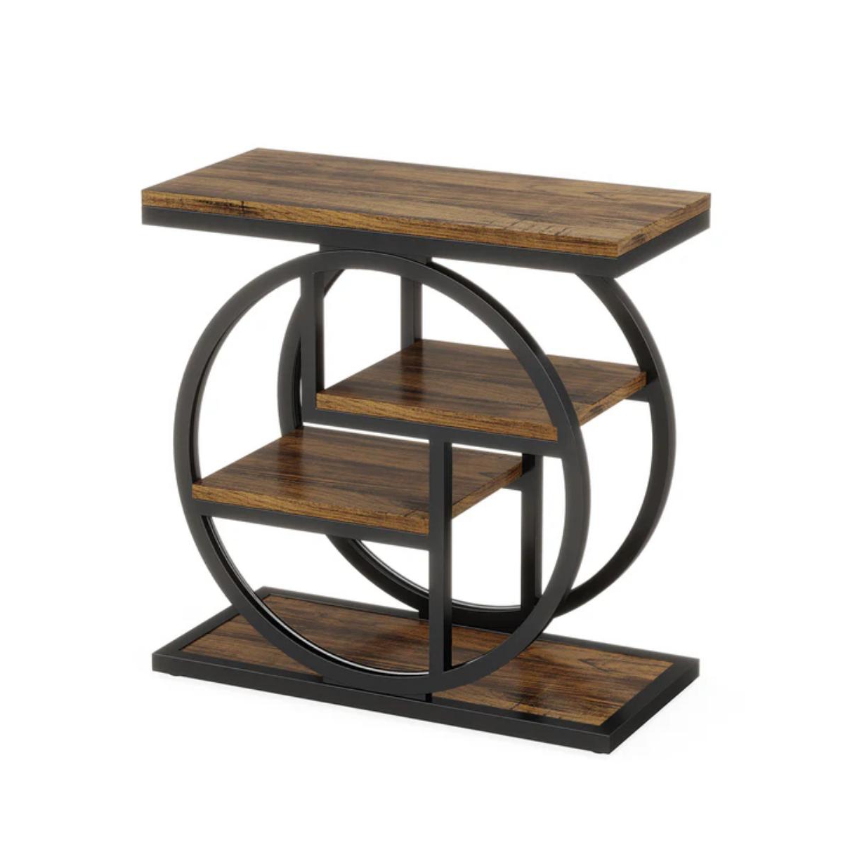 Click here for Slickblue Wood End Table with 4 Tier Storage Shelv... prices