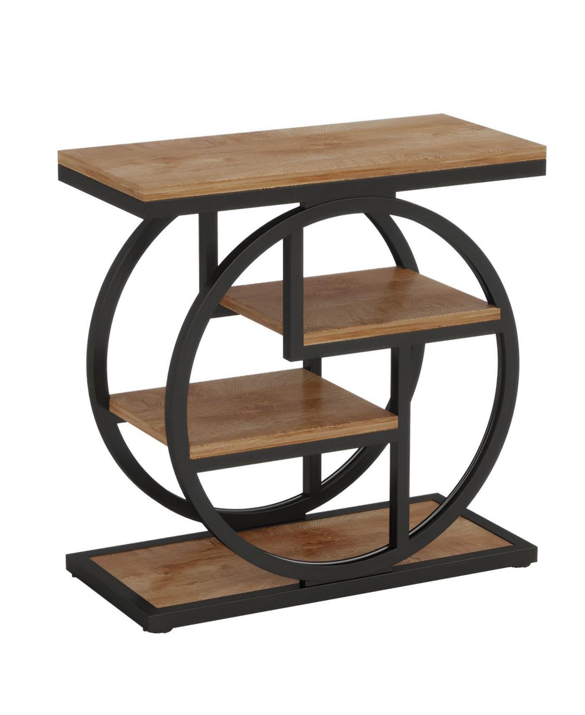 Click here for Slickblue Wood End Table with 4 Tier Storage Shelv... prices