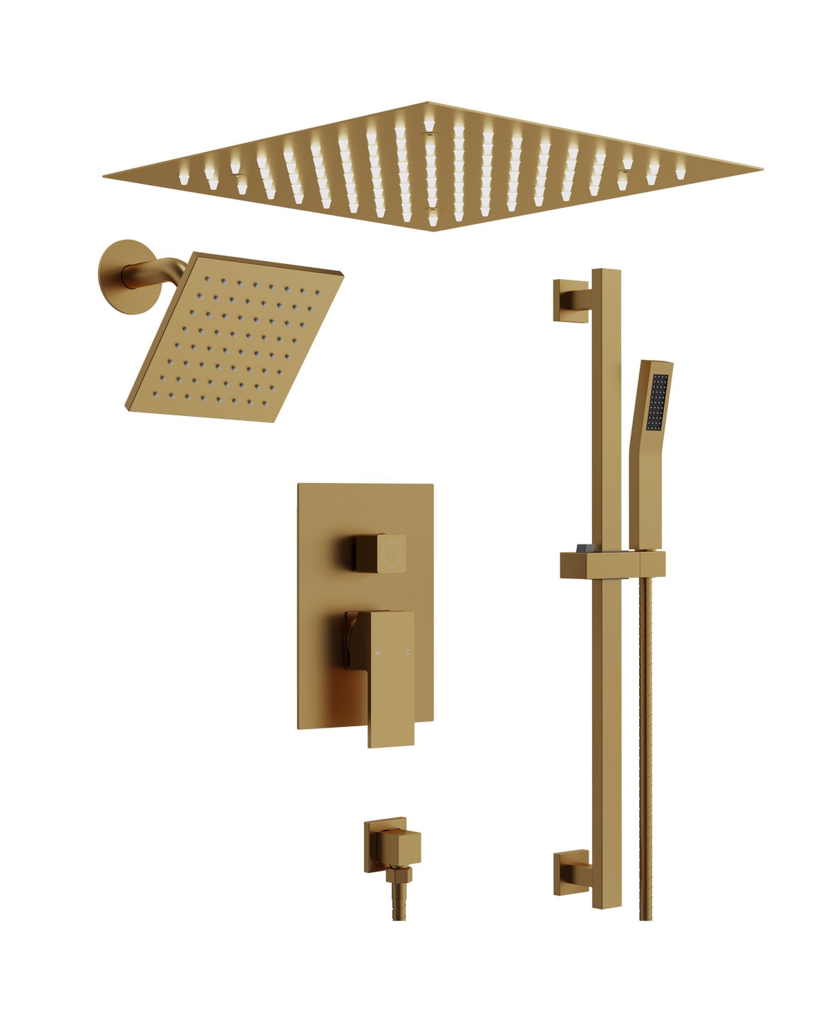 Click here for Everstrein Celling Mounted 12 in. Rainfall Led Sho... prices