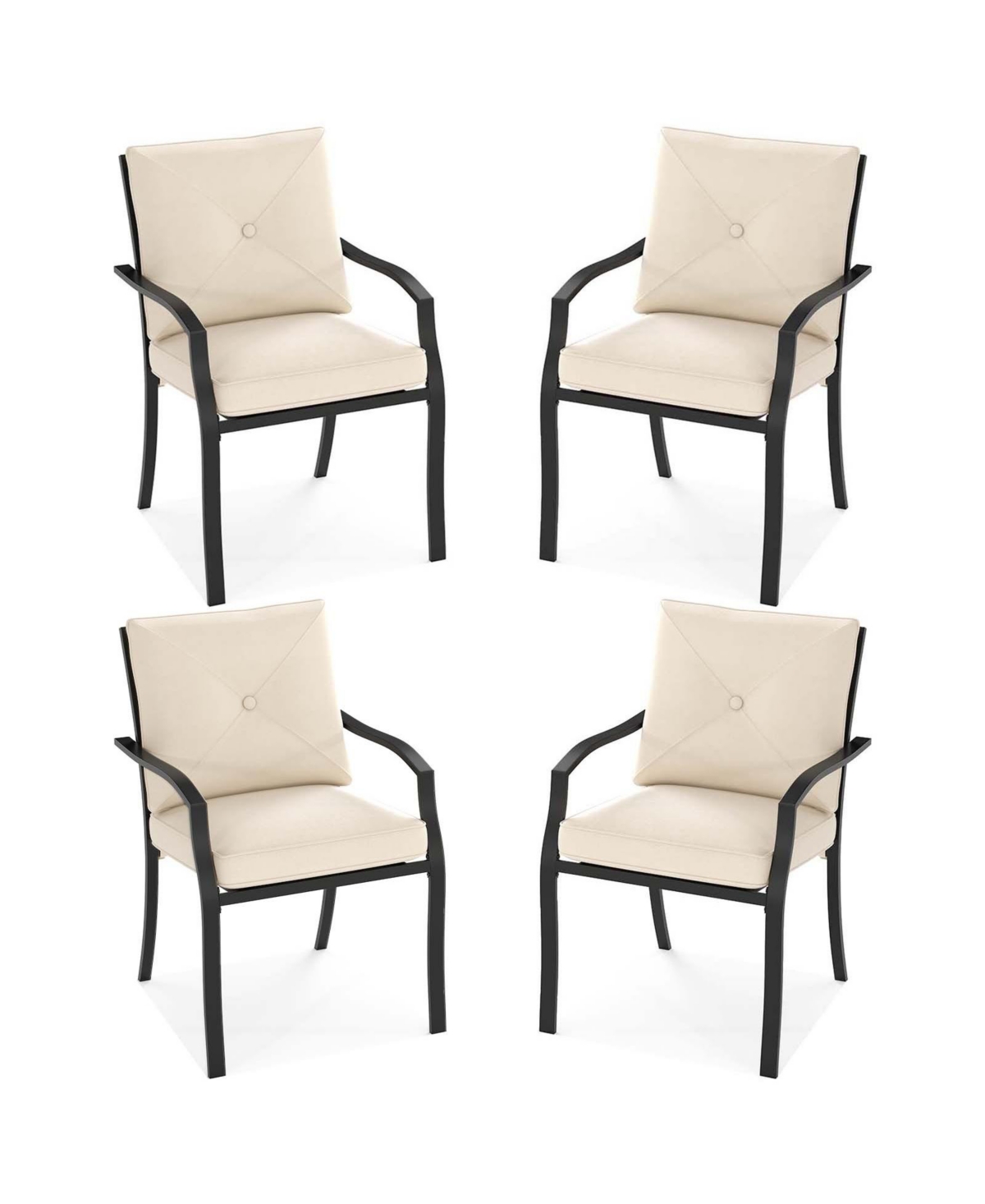 Click here for Gymax Outdoor Patio Dining Chair Set of 4 Stackabl... prices