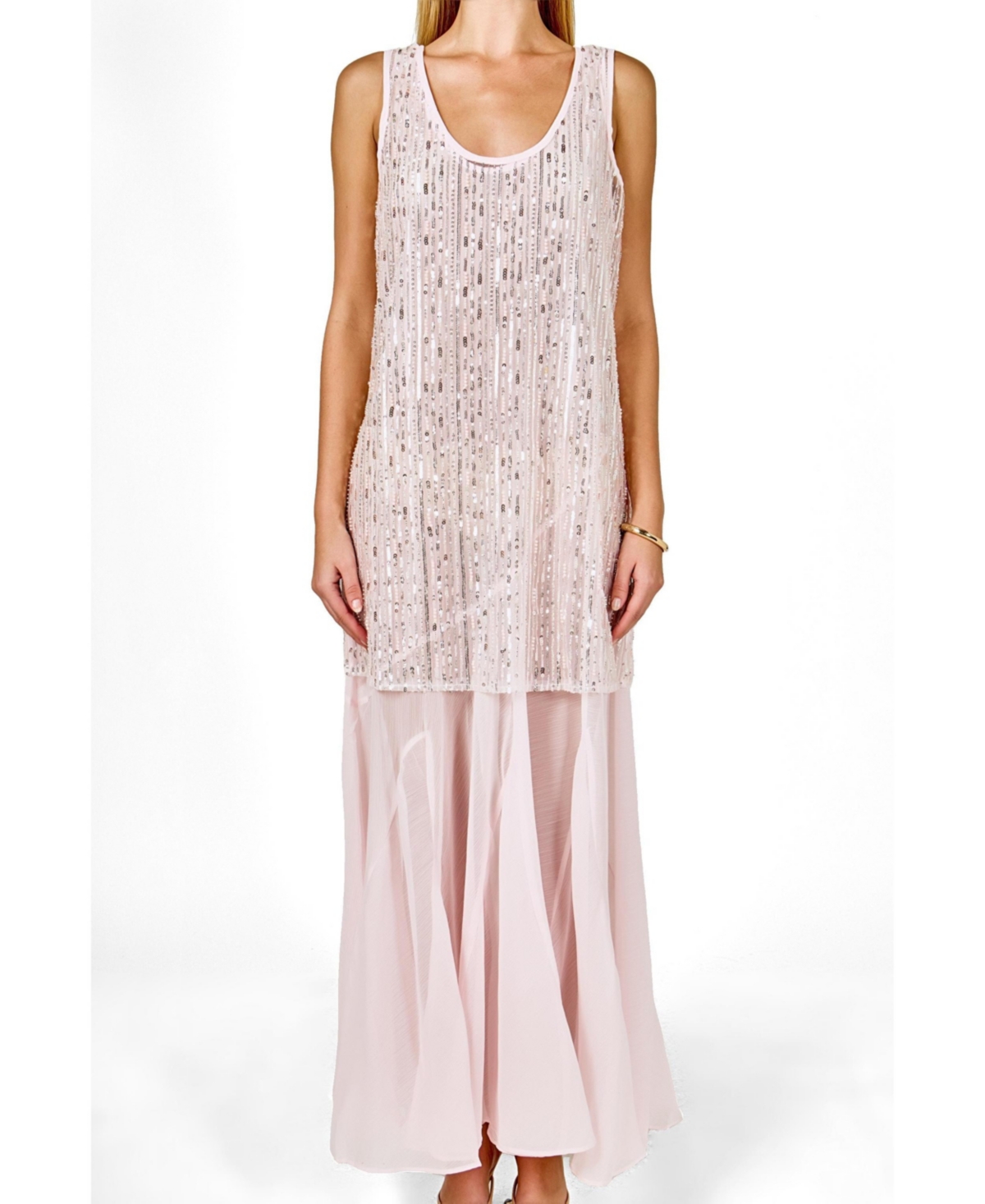 Click here for endless rose Womens Sequins Overlay Chiffon Maxi D... prices