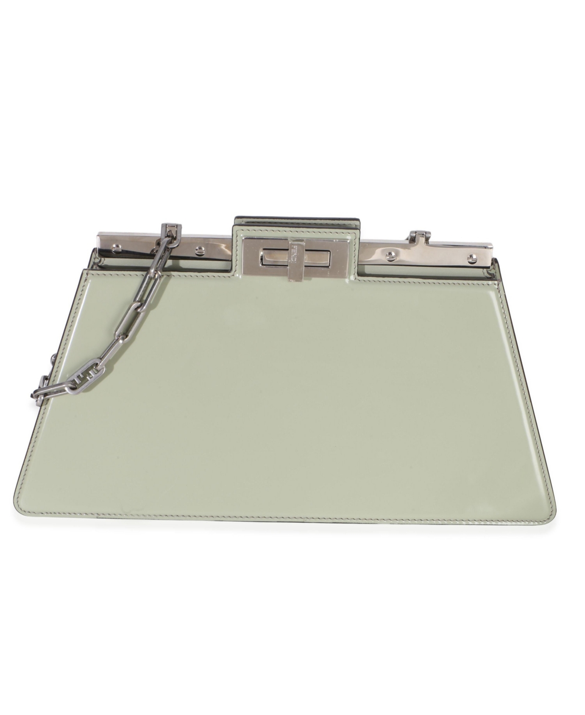 Click here for Pre-Owned Fendi Sage Patent Medium Peekaboo Cut Ch... prices