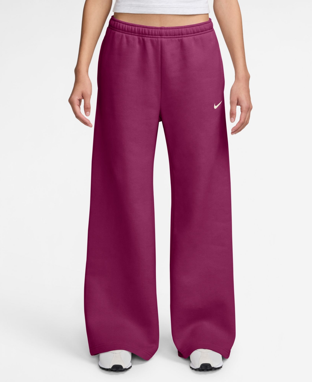 Click here for Nike Studio Fleece Womens Mid-Rise Pants - True Be... prices