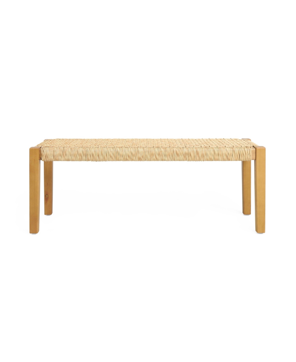 Click here for Flynama Acacia Wood and Faux Rattan Outdoor Bench... prices
