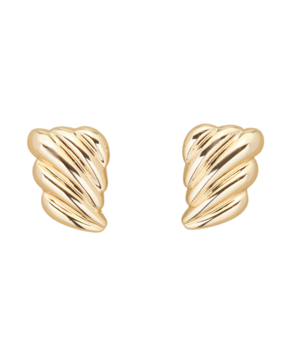 Click here for St. Moran Gold Fluted Palais Statement Stud Earrin... prices