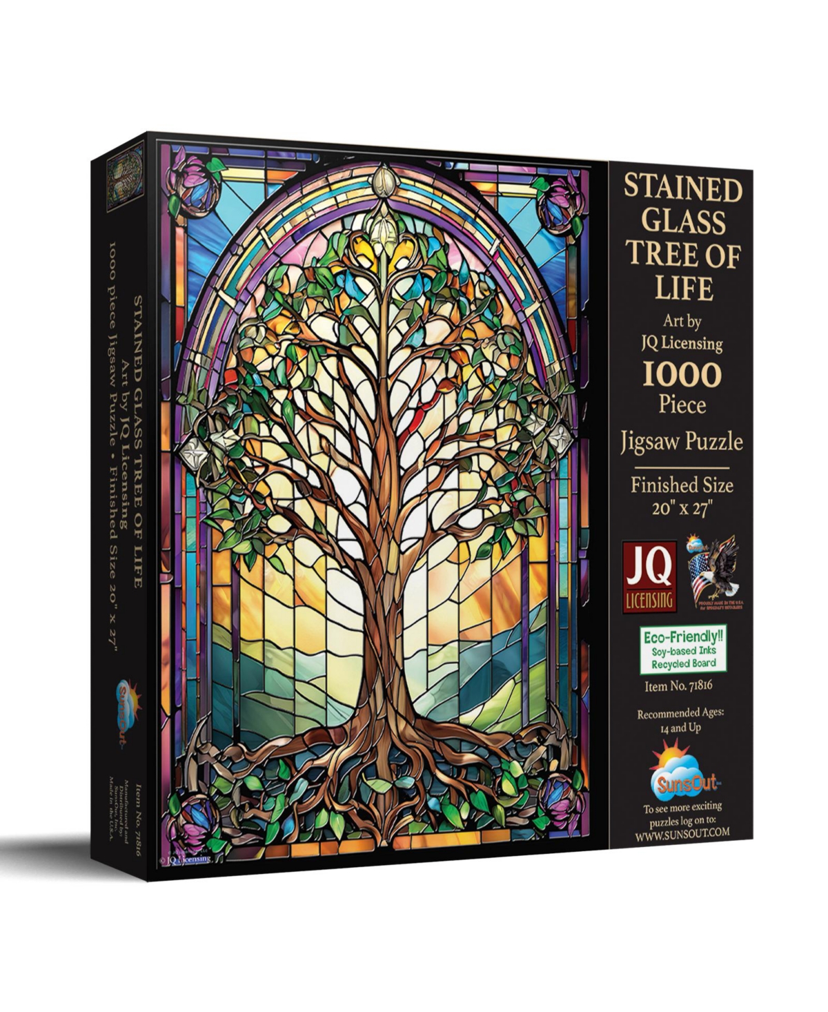 Click here for SunsOut Stained Glass Tree of Life 1000 piece Jigs... prices