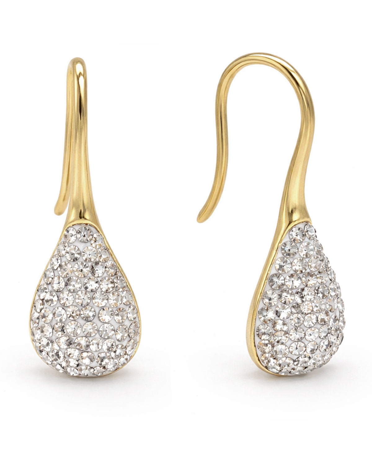 Click here for And Now This Crystal Paved Drop Wire Hook Earrings... prices