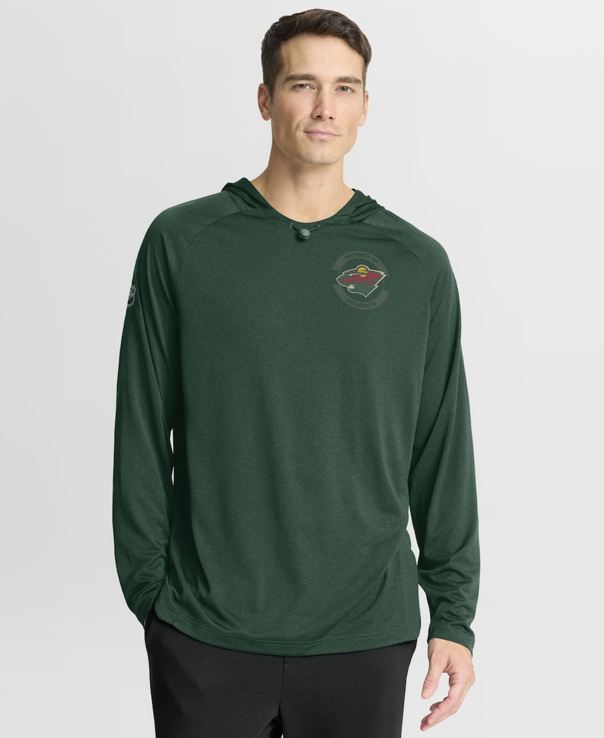Fanatics Mens Green Minnesota Wild Authentic Pro Rink Raglan Hoodie - Green  Hunter Green