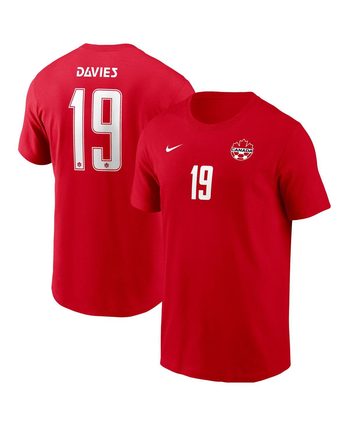 Click here for Nike Mens Alphonso Davies Red Canada Soccer Home N... prices