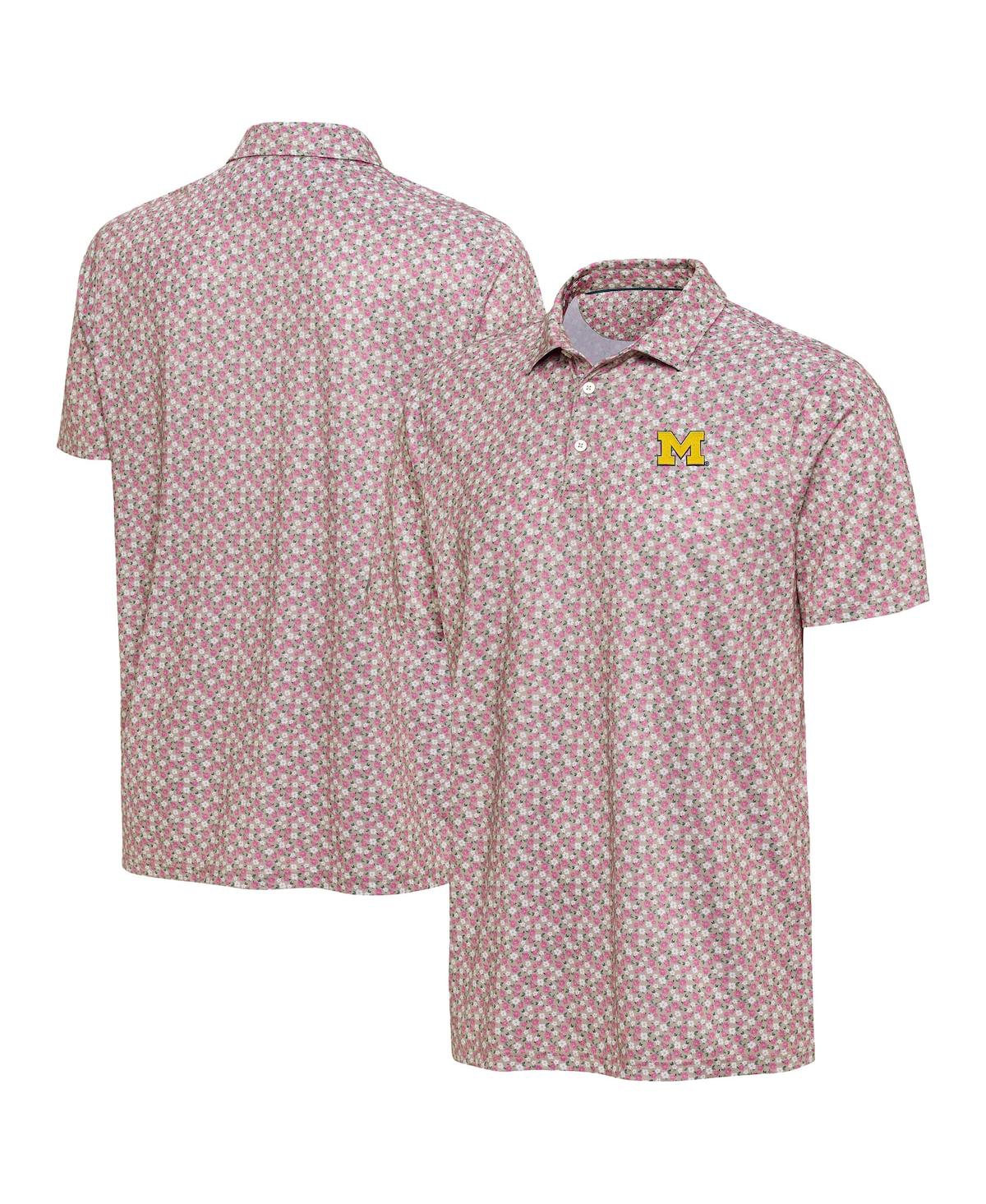 Click here for Antigua Mens Pink Michigan Wolverines Desert Dry D... prices