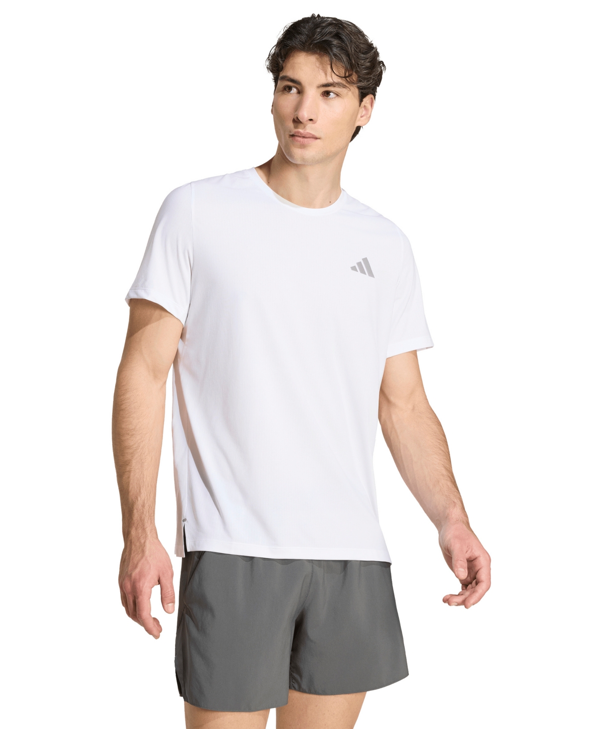 Click here for adidas Mens Regular-Fit Running T-Shirt - White prices