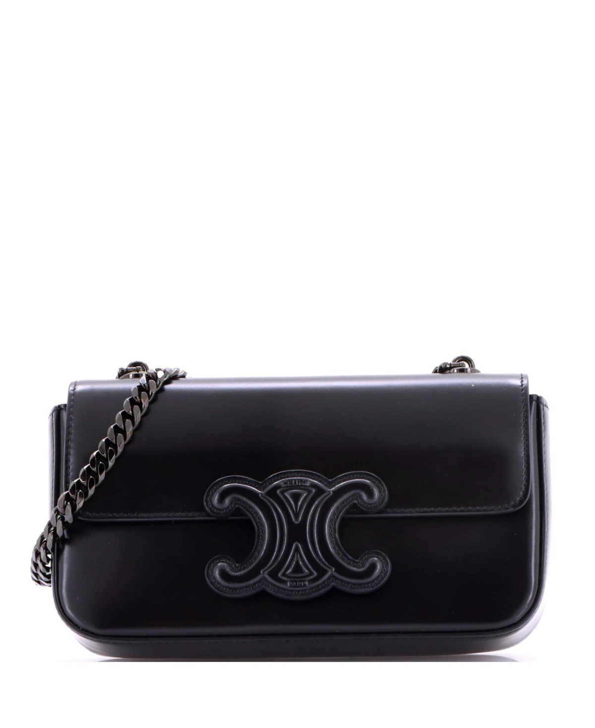 Click here for Pre-Owned Celine Small Triomphe Chain Shoulder Bag... prices
