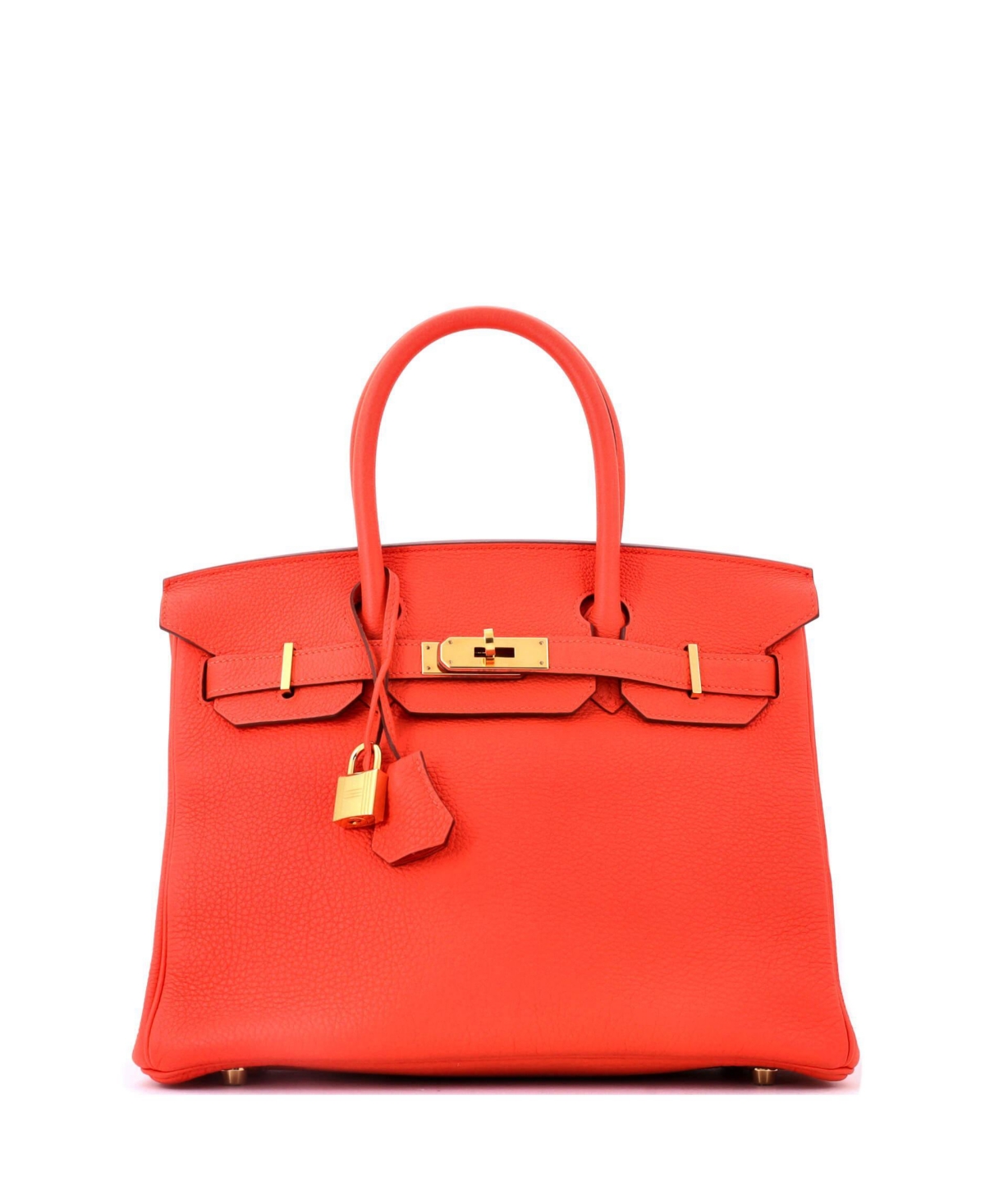 Click here for Pre-Owned HERMES Birkin 30 Handbag Orange Togo wit... prices