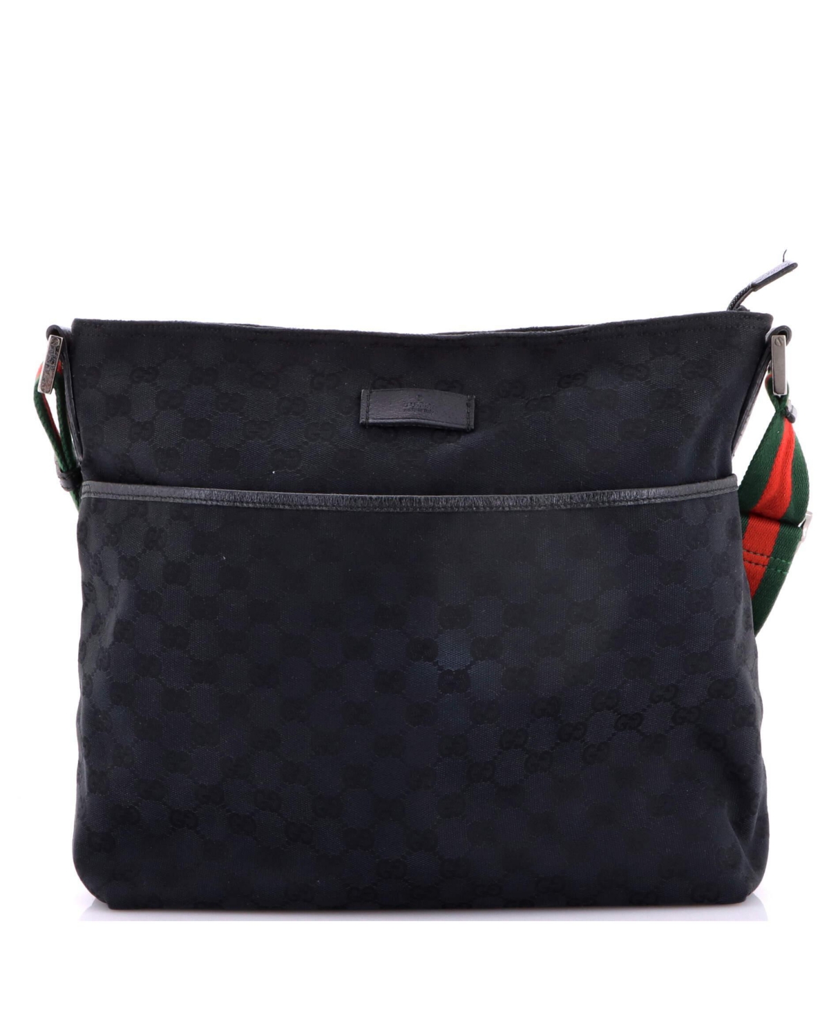 Click here for Pre-Owned Gucci Medium Front Pocket Web Messenger... prices