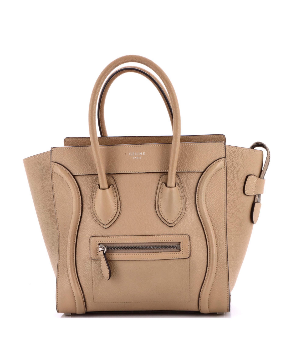 Click here for Pre-Owned Celine Micro Luggage Bag Grainy Leather... prices