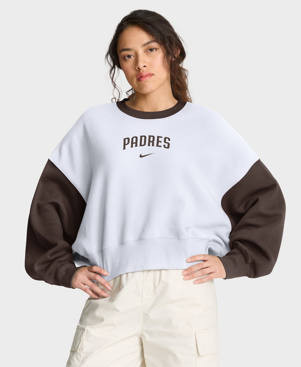 Click here for Nike Womens White/Brown San Diego Padres Oversized... prices