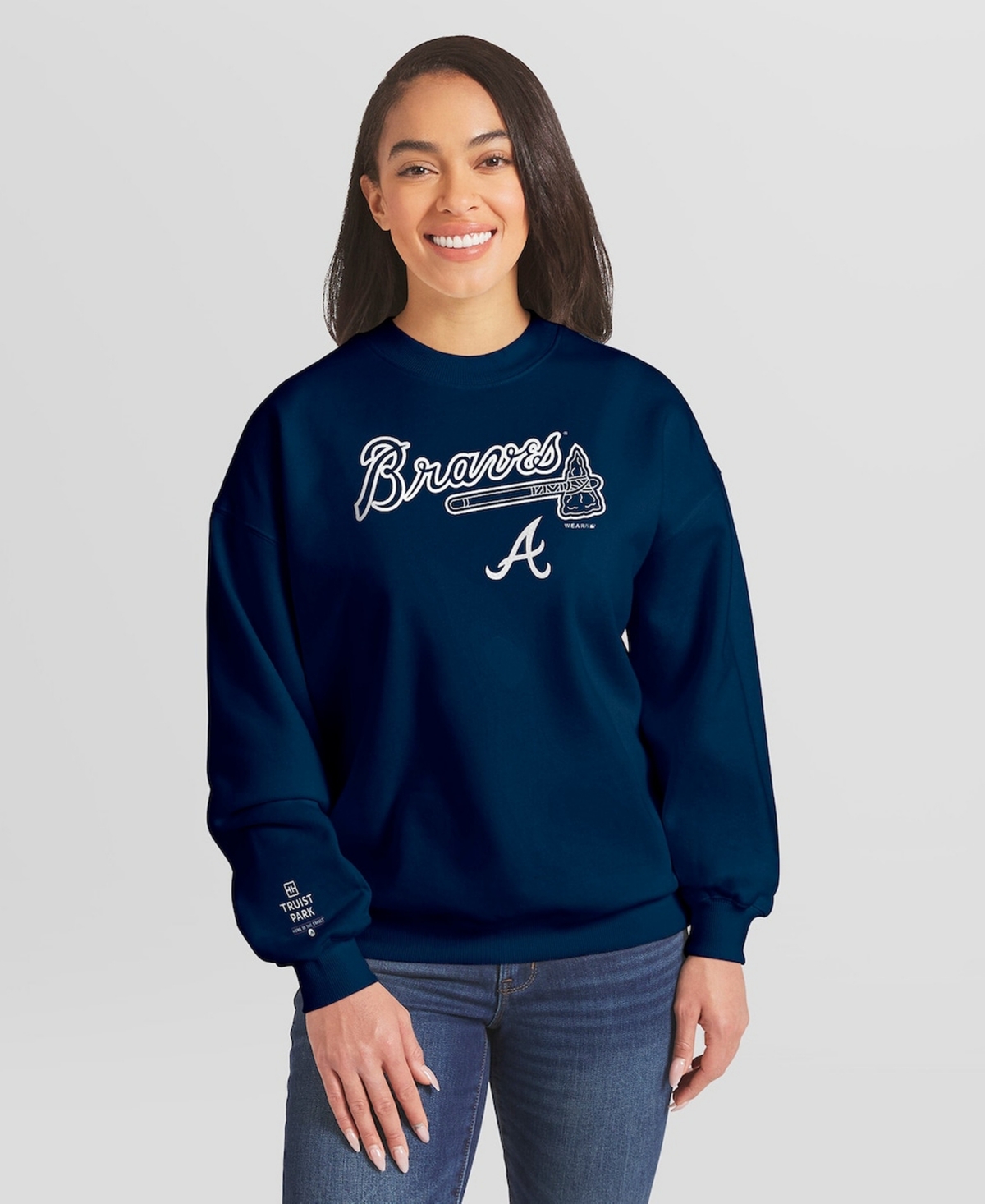 Click here for Wear by Erin Andrews Womens Navy Atlanta Braves He... prices