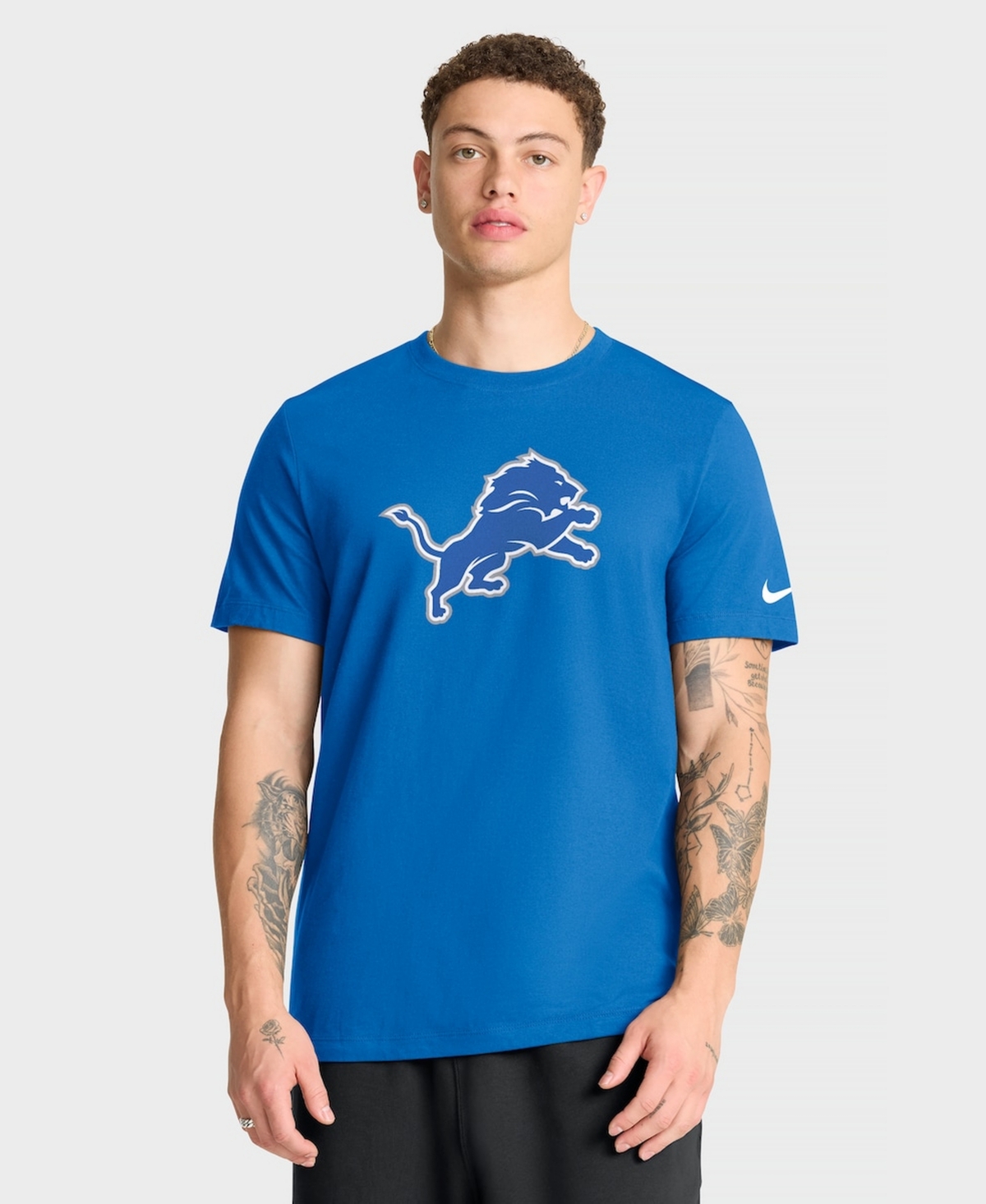 Click here for Nike Mens Blue Detroit Lions Essential Logo T-Shir... prices