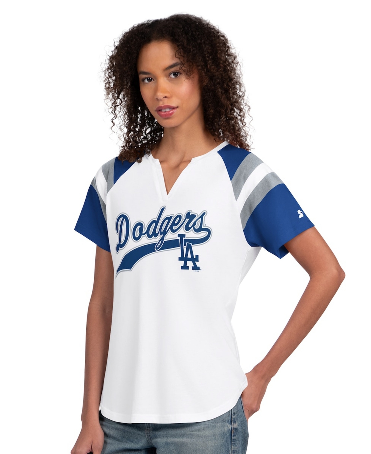 Click here for Starter Womens White Los Angeles Dodgers Game On N... prices