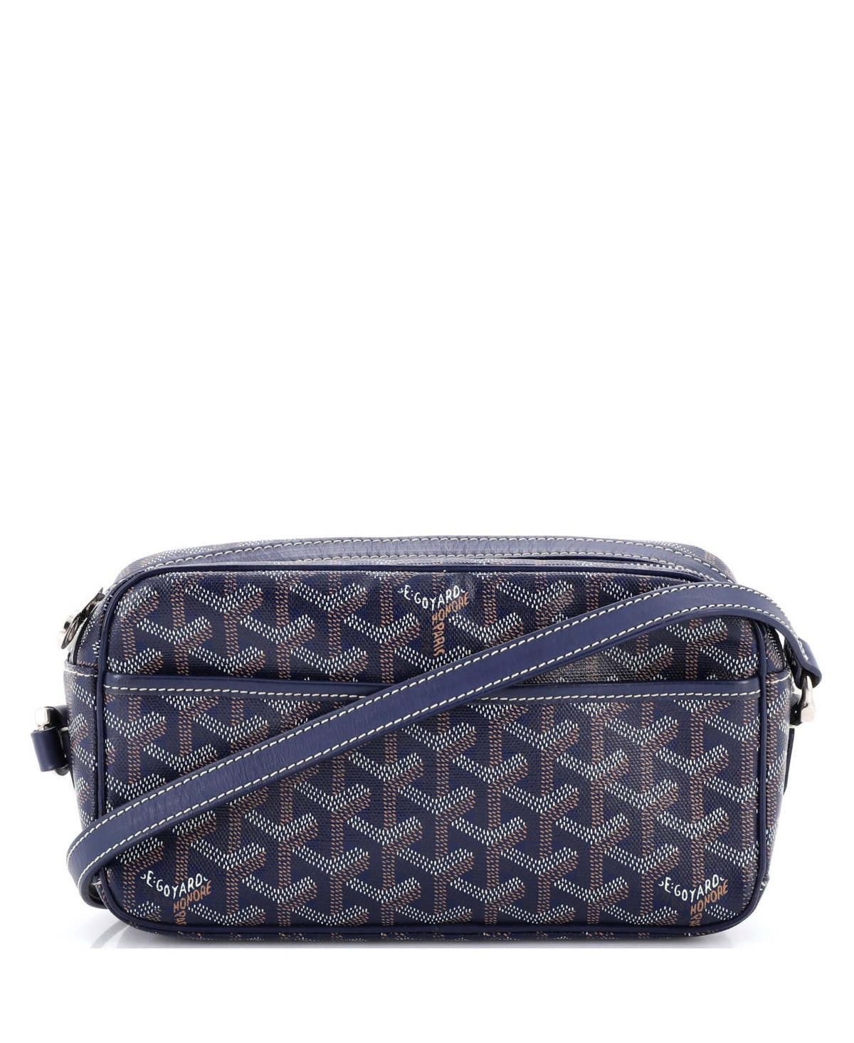 Click here for Pre-Owned Goyard Cap Vert Bag Coated Canvas - Blue prices