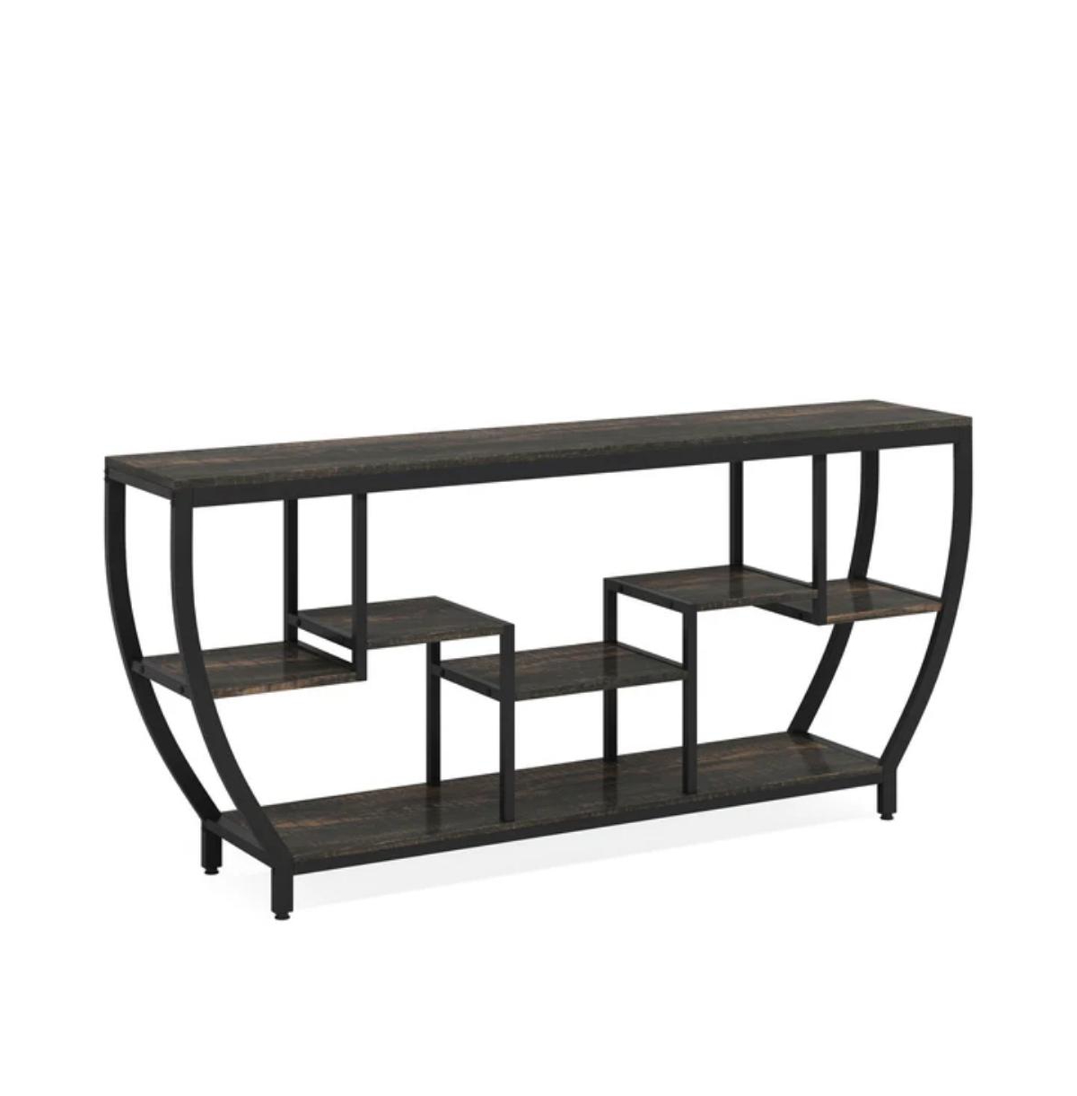 Click here for Slickblue Industrial Entryway Console Table with O... prices