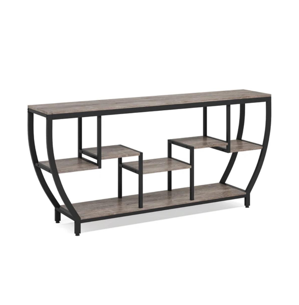 Click here for Slickblue Industrial Entryway Console Table with O... prices