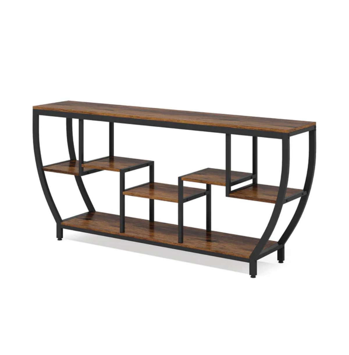 Click here for Slickblue Industrial Entryway Console Table with O... prices