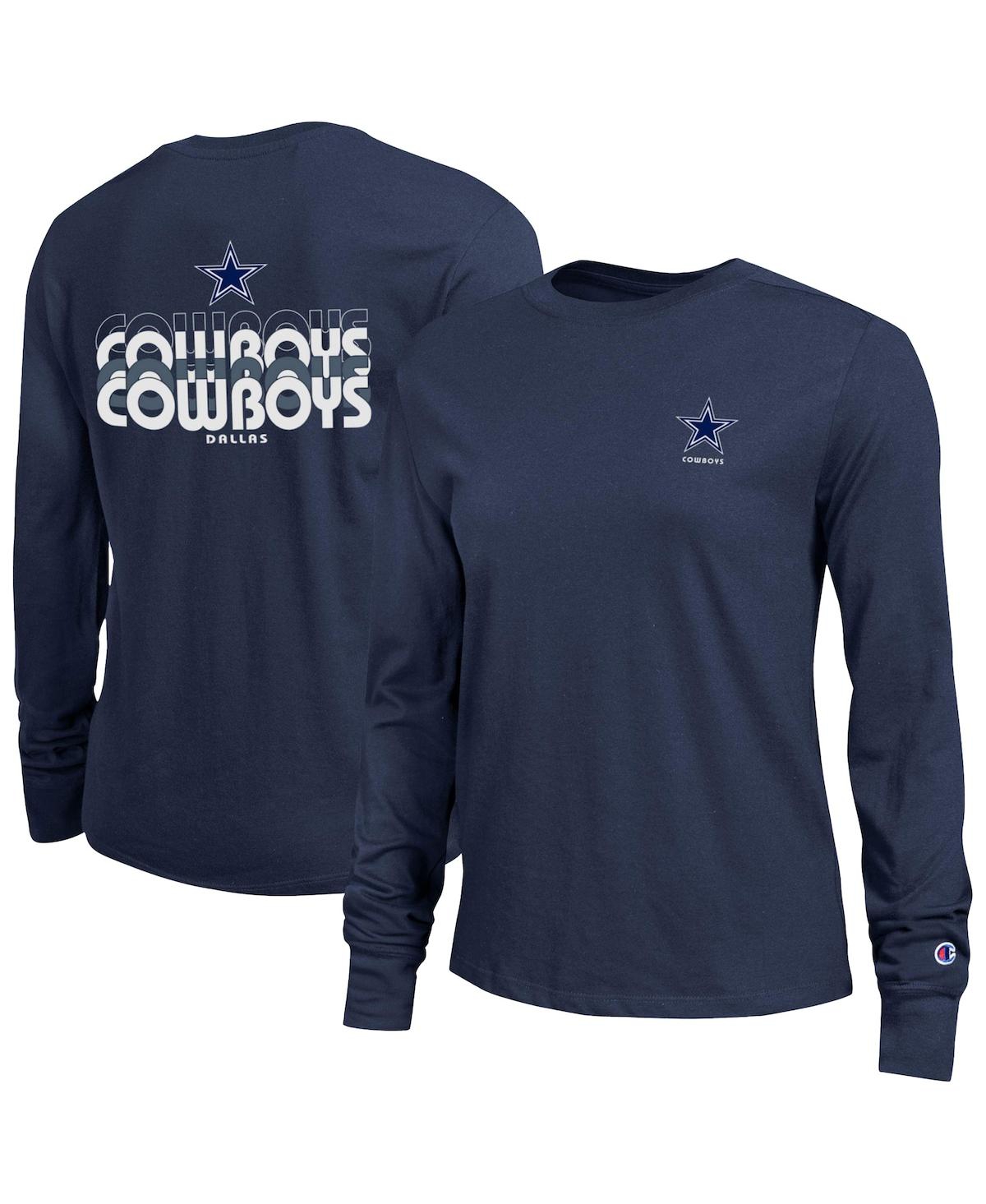 Click here for Champion Womens Navy Dallas Cowboys Core Long-Slee... prices