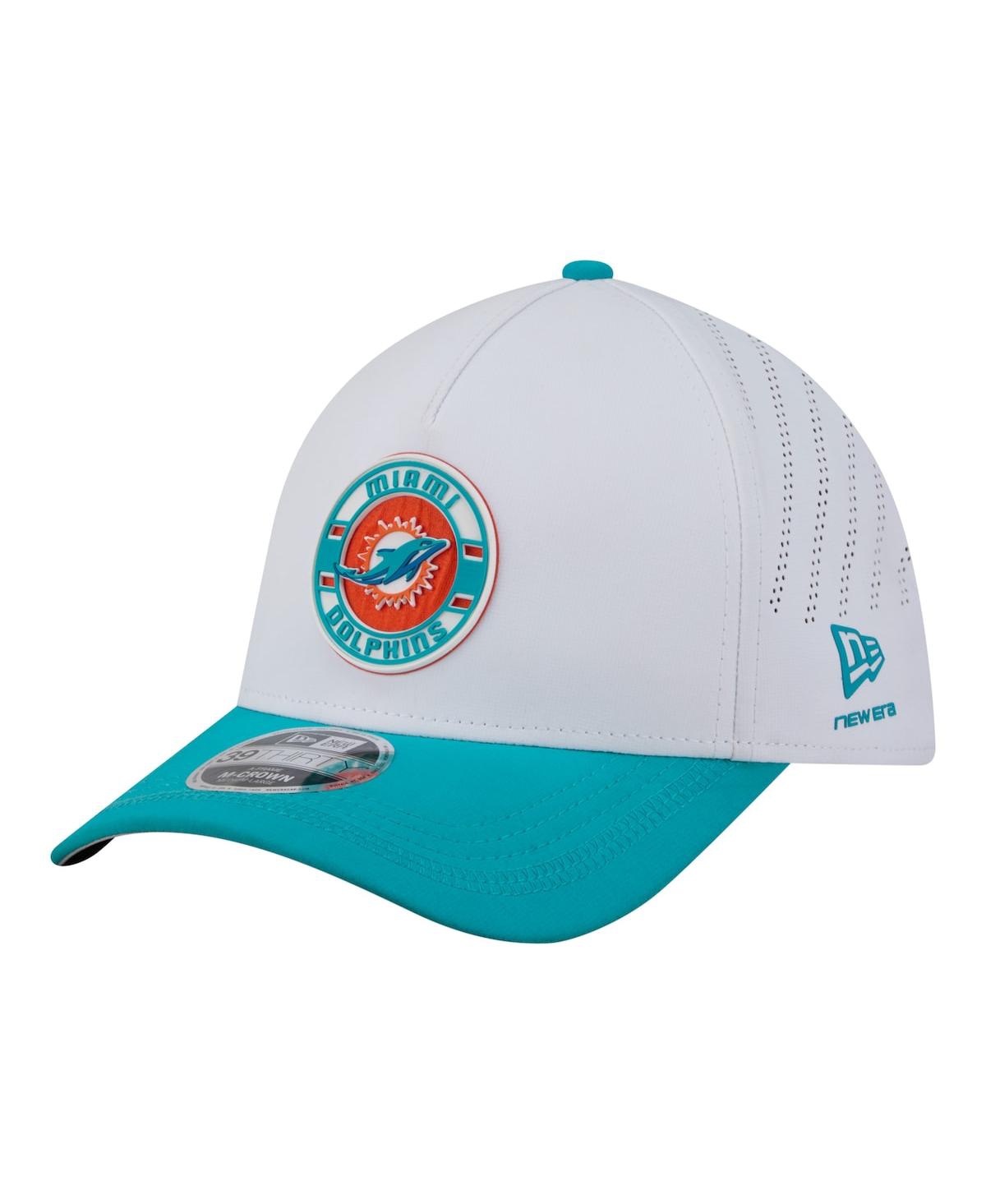 Click here for New Era Mens White/Aqua Miami Dolphins Patch 39THI... prices