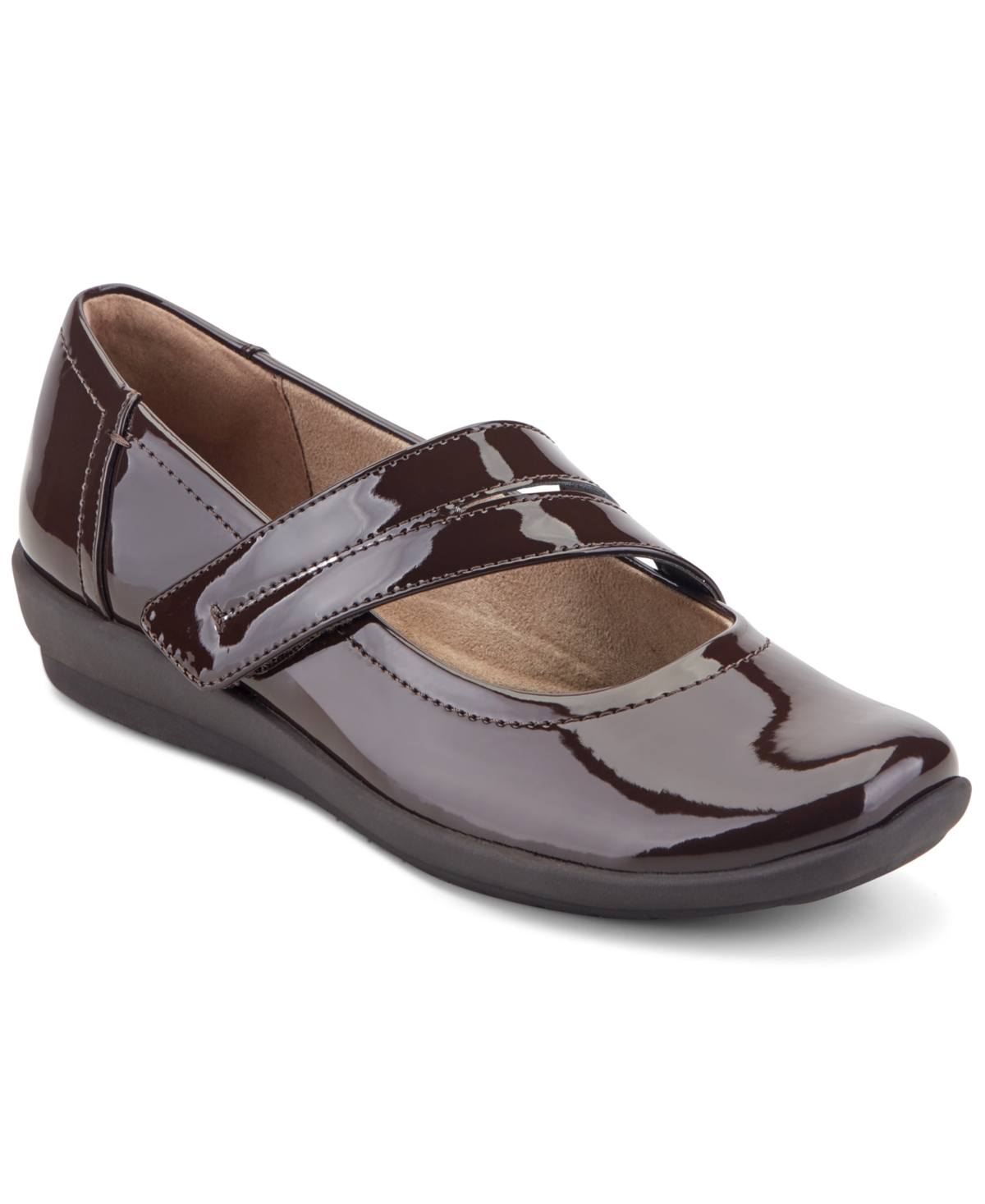 Click here for Easy Spirit Womens Aranza Mary Jane Flats - Dark B... prices