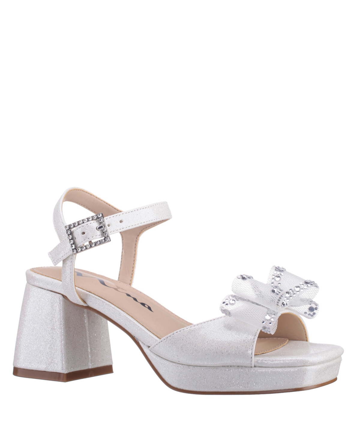 Click here for Nina Big Girl Aiza Heel Platform Sandal - White prices