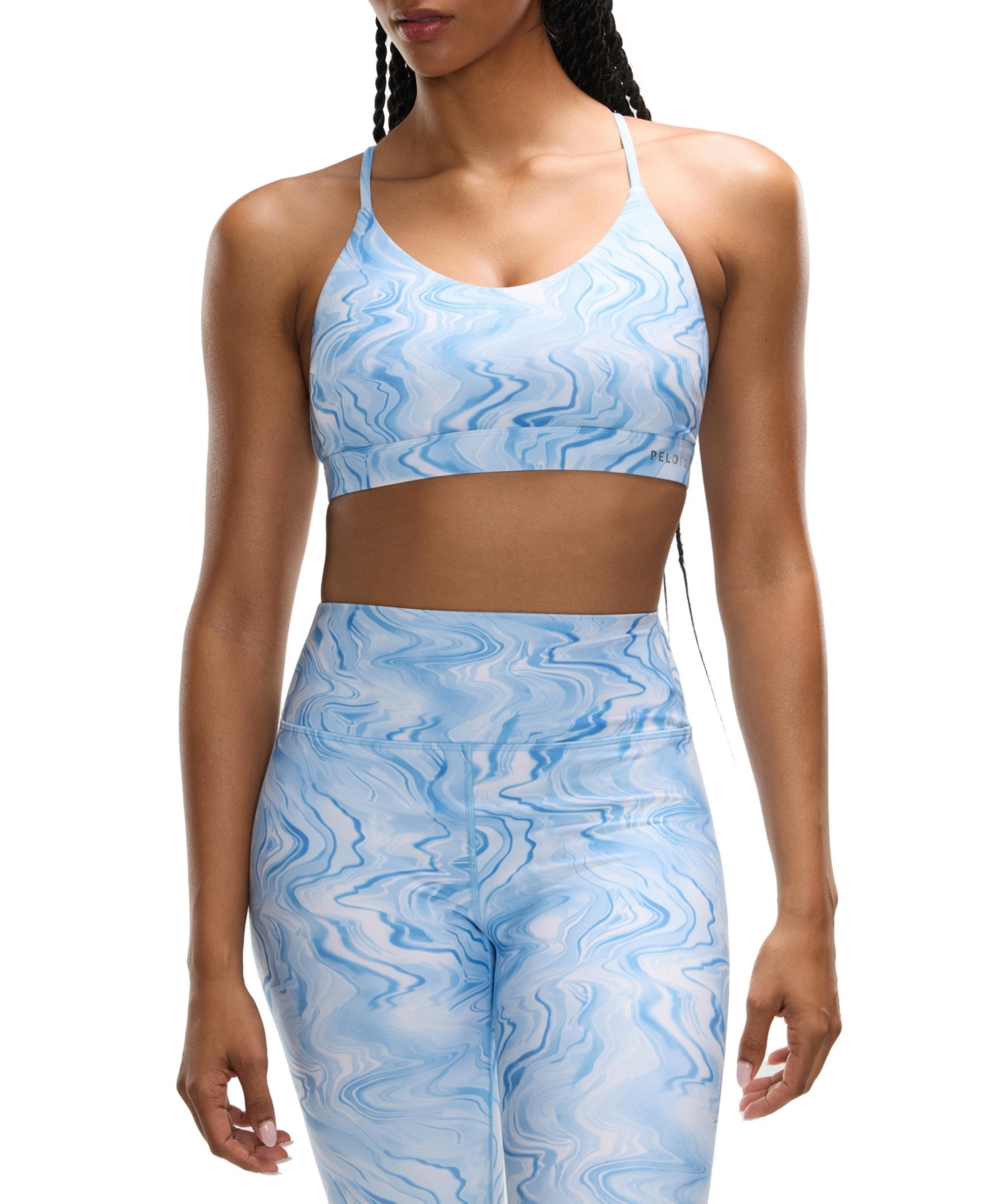 Click here for Peloton Womens Cadent V-Neck Strappy Back Bra - Oi... prices