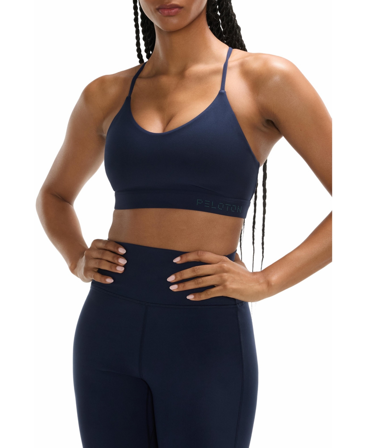 Click here for Peloton Womens Cadent V-Neck Strappy Back Bra - De... prices