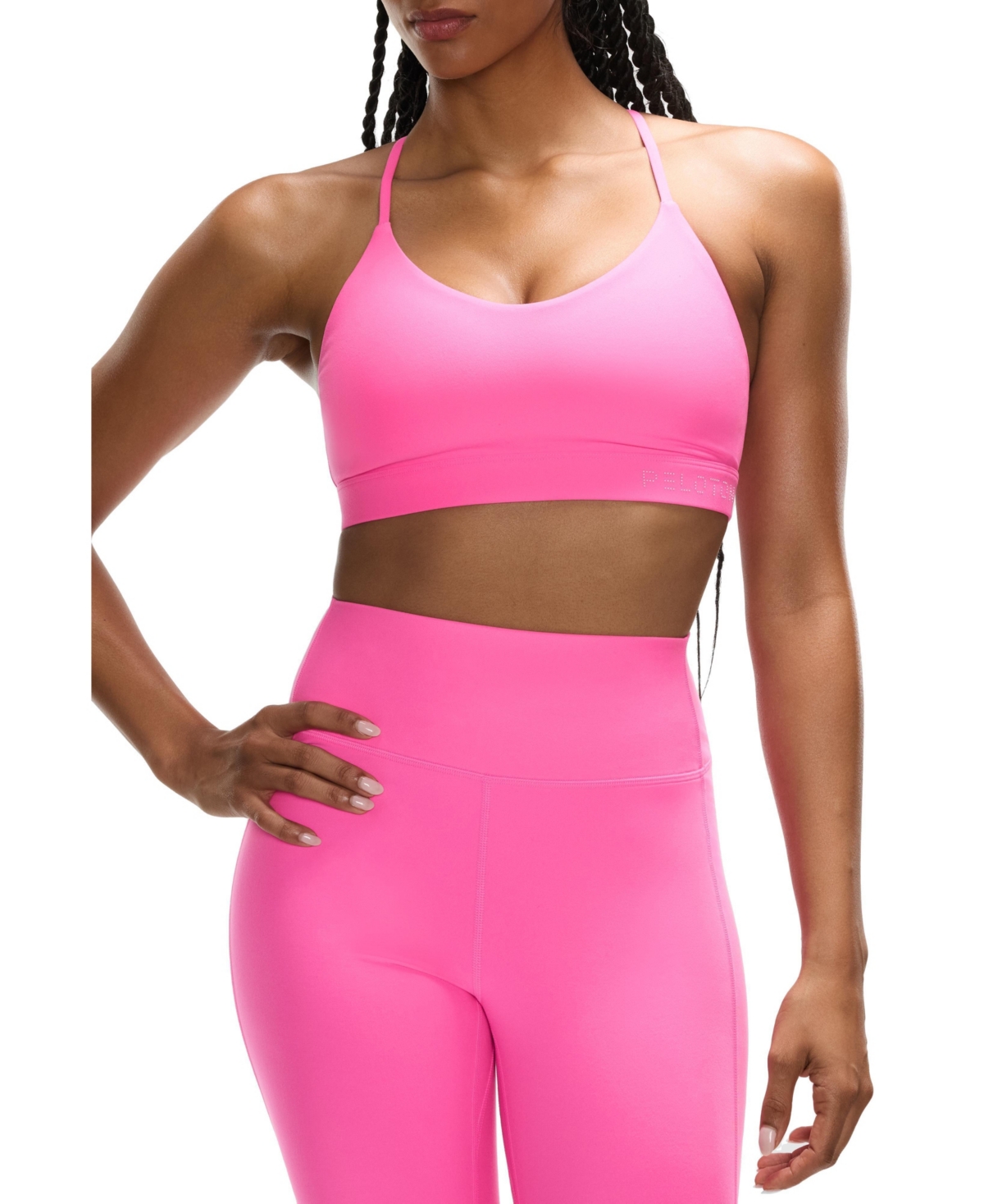 Click here for Peloton Womens Cadent V-Neck Strappy Back Bra - Ho... prices
