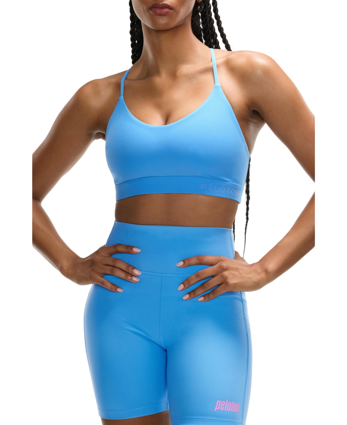 Click here for Peloton Womens Cadent V-Neck Strappy Back Bra - Su... prices