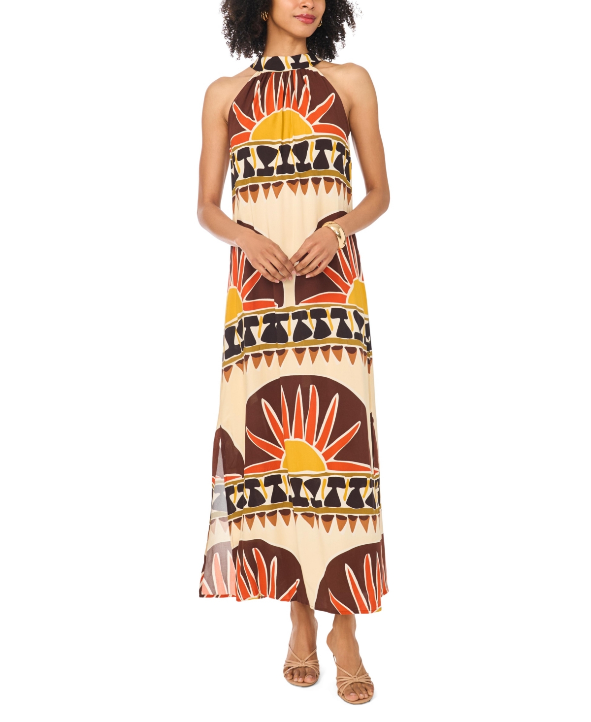 Click here for Vince Camuto Womens Halter High Neck Maxi Dress -... prices