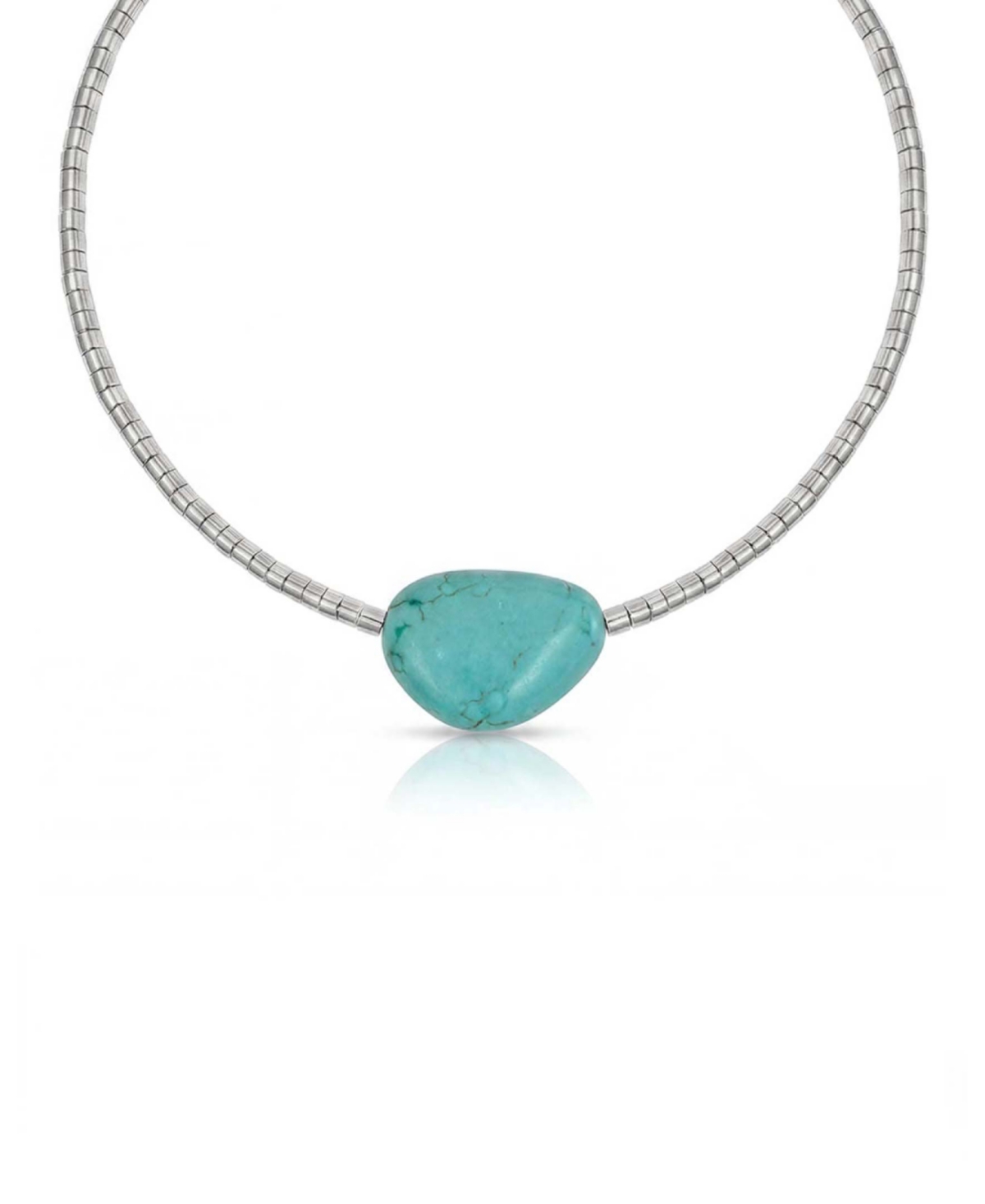Click here for Ettika Silver-Plated Beaded Turquoise Nugget Neckl... prices