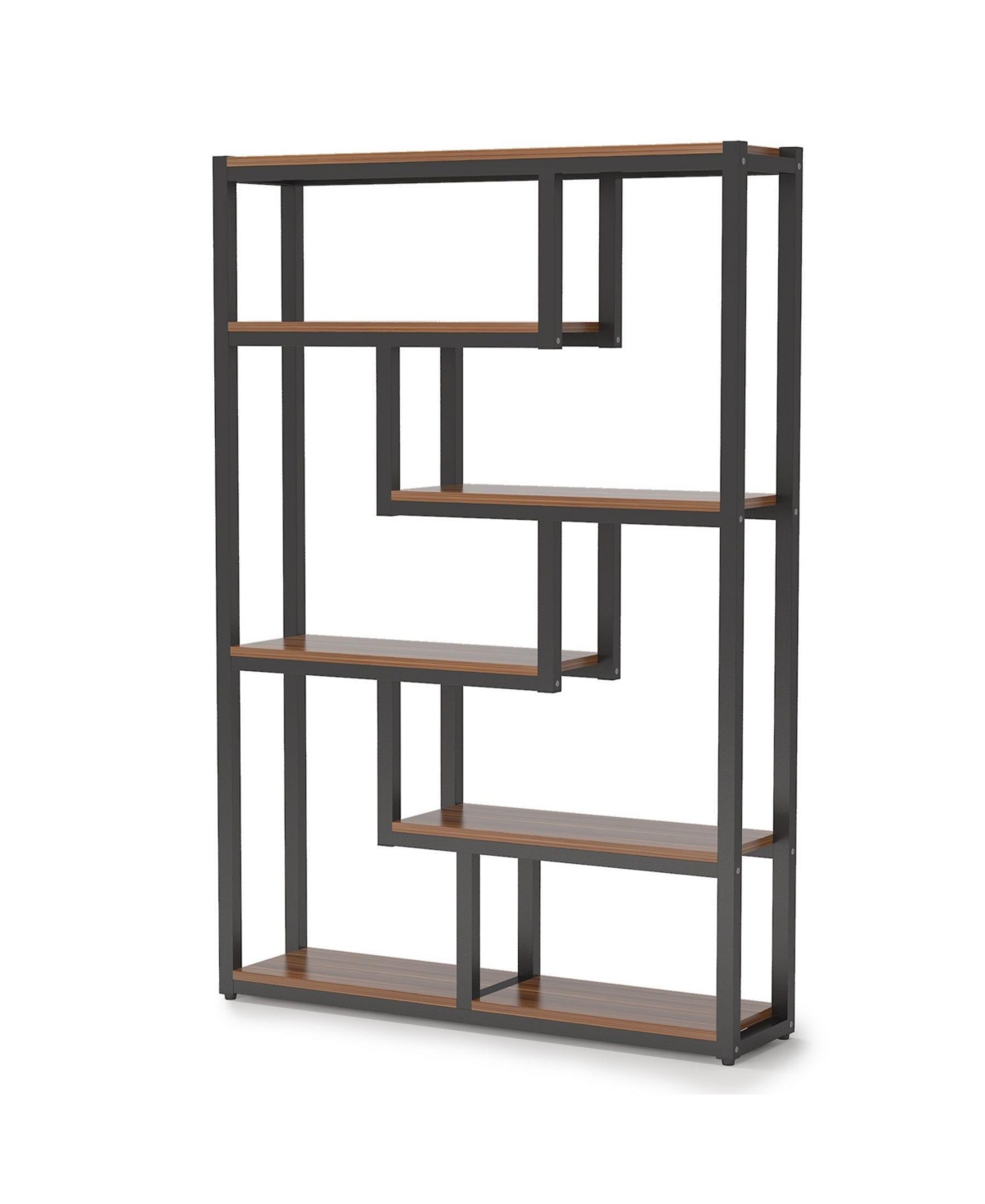 Click here for Slickblue 5-Tier Industrial Bookcase with Open Sta... prices