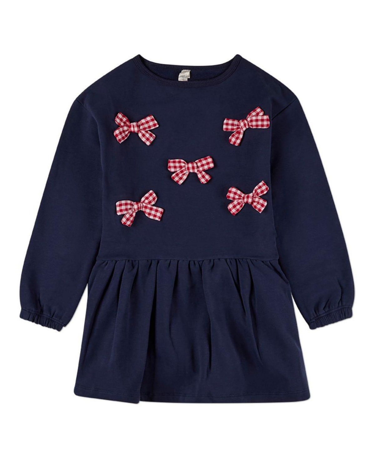 Click here for MeMoi The Gingham Bow Sweatshirt Dress - Child - N... prices