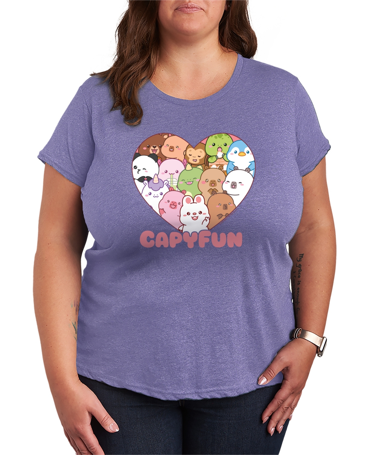 Click here for Hybrid Apparel Plus Size CapyFun Friends Collage G... prices