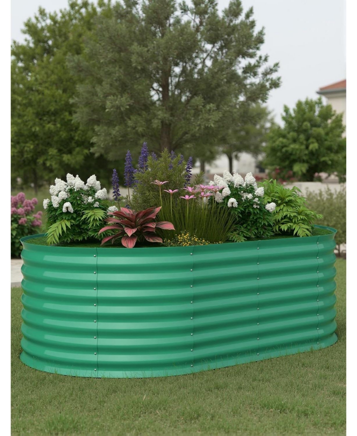 Click here for Xo Oval Raised Garden Bed  0.6mm Galvanized Steel... prices