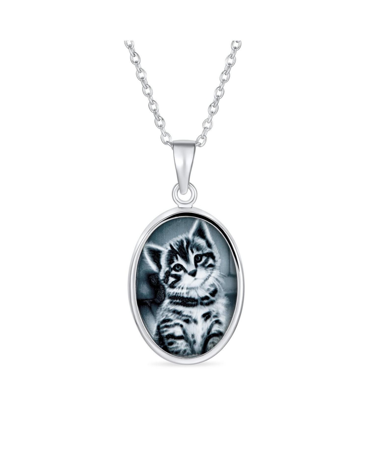 Click here for Bling Jewelry Cat Cameo Pendant Necklace Kitten Po... prices