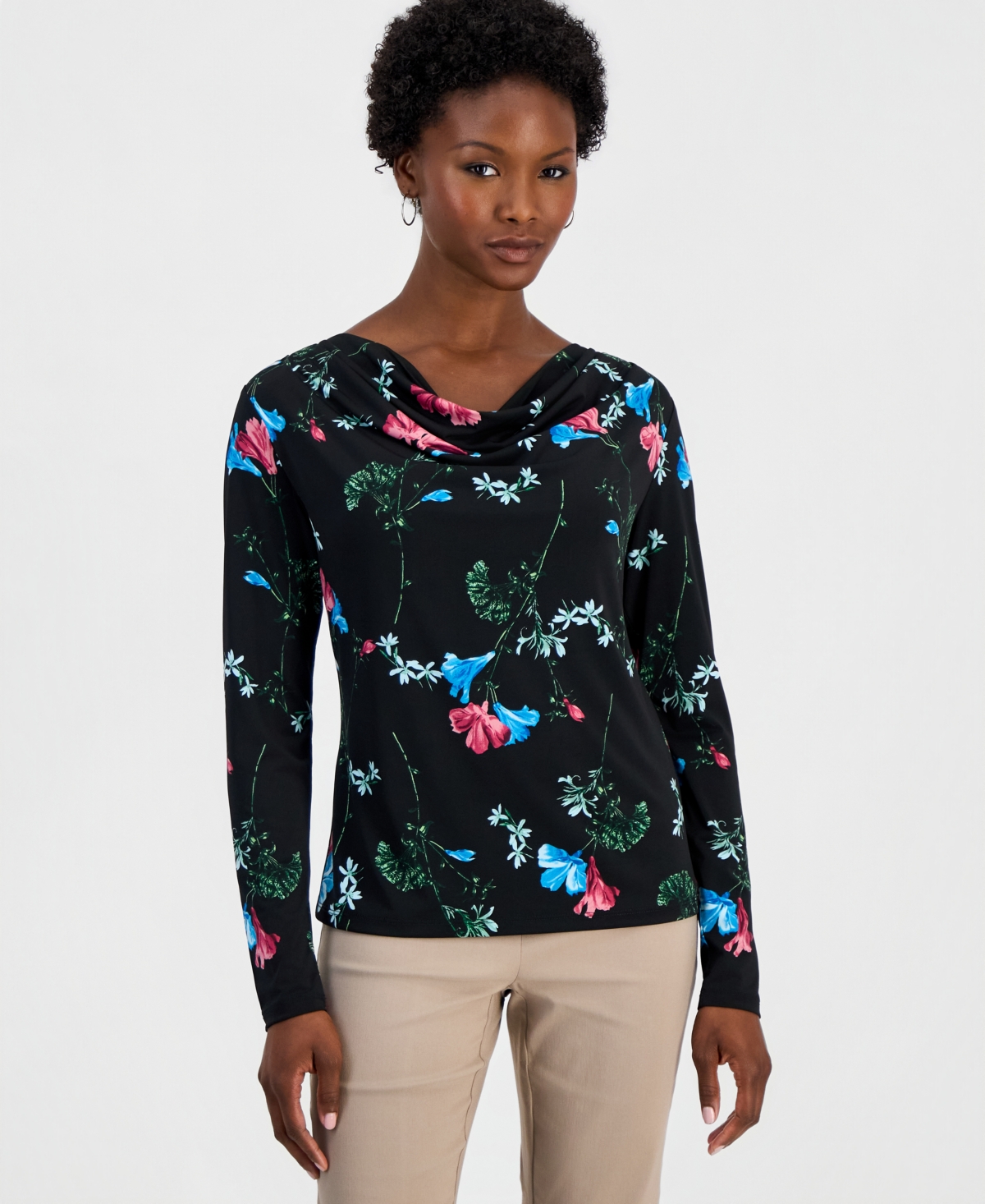 Click here for I.n.c. International Concepts Petite Printed Cowln... prices