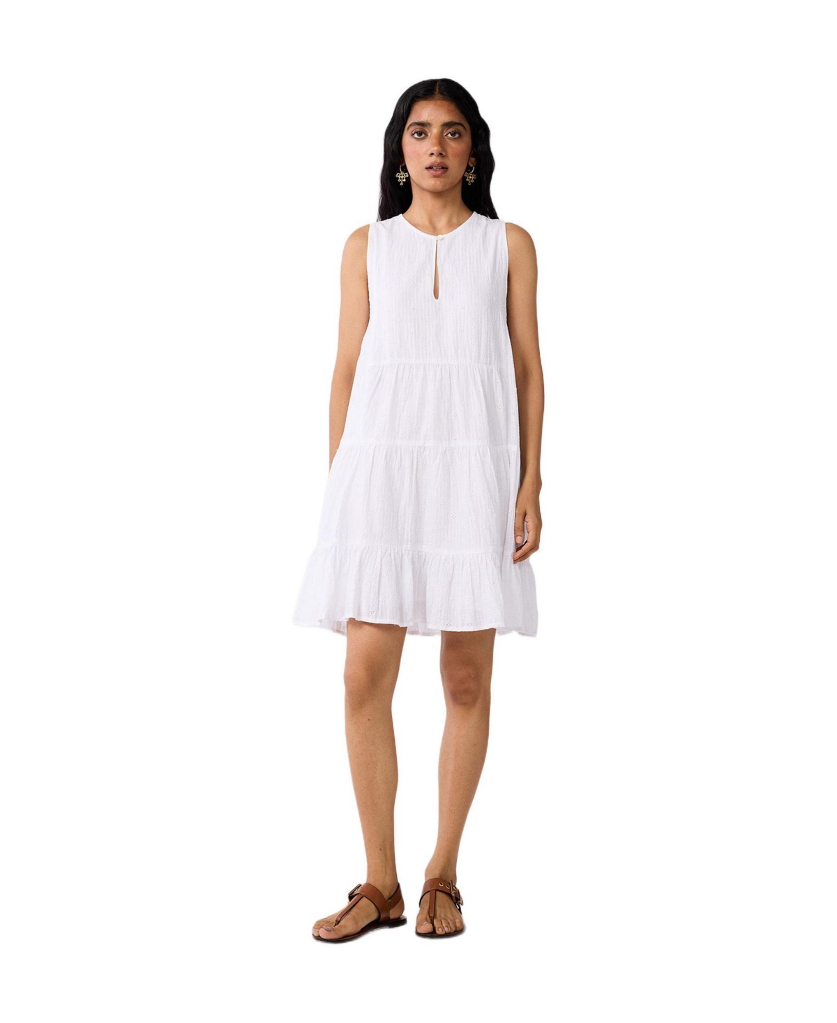 Click here for Reistor Womens Embroidered Everyday Sleeveless Sho... prices
