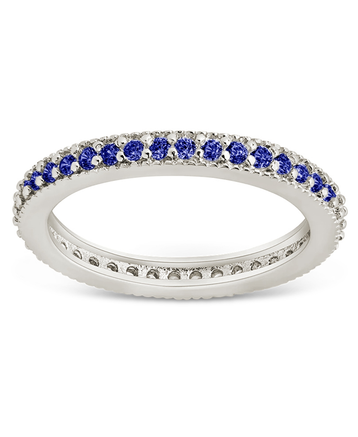 Click here for Sterling Forever 2.5mm Thin Cubic Zirconia Band Ri... prices