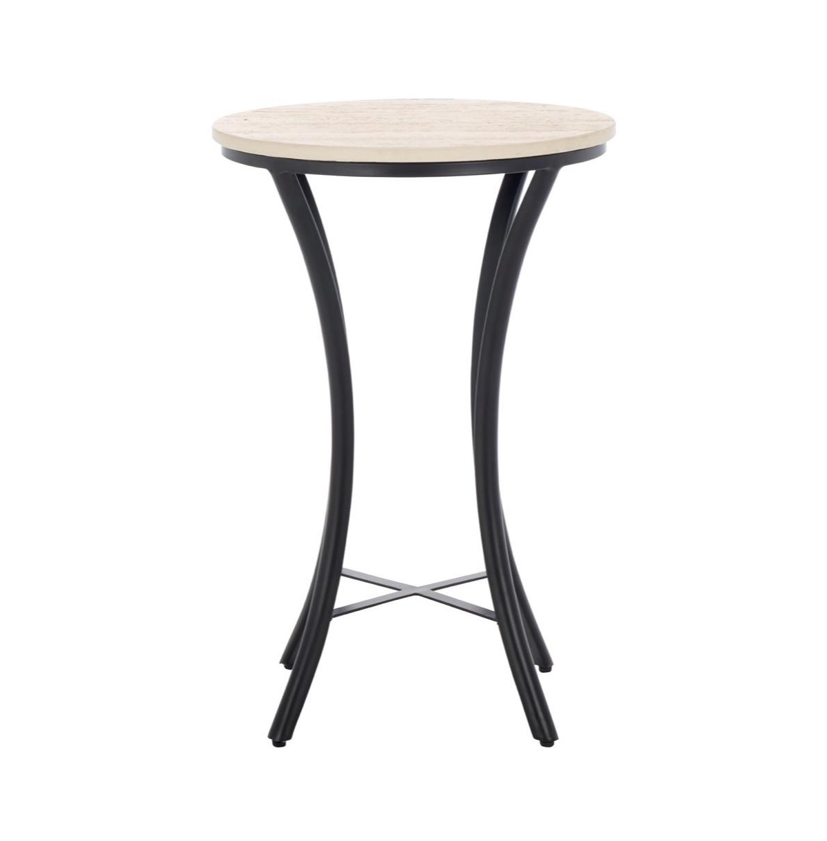 Click here for Safavieh Saxony Travertine Side Table - Beige/Blac... prices