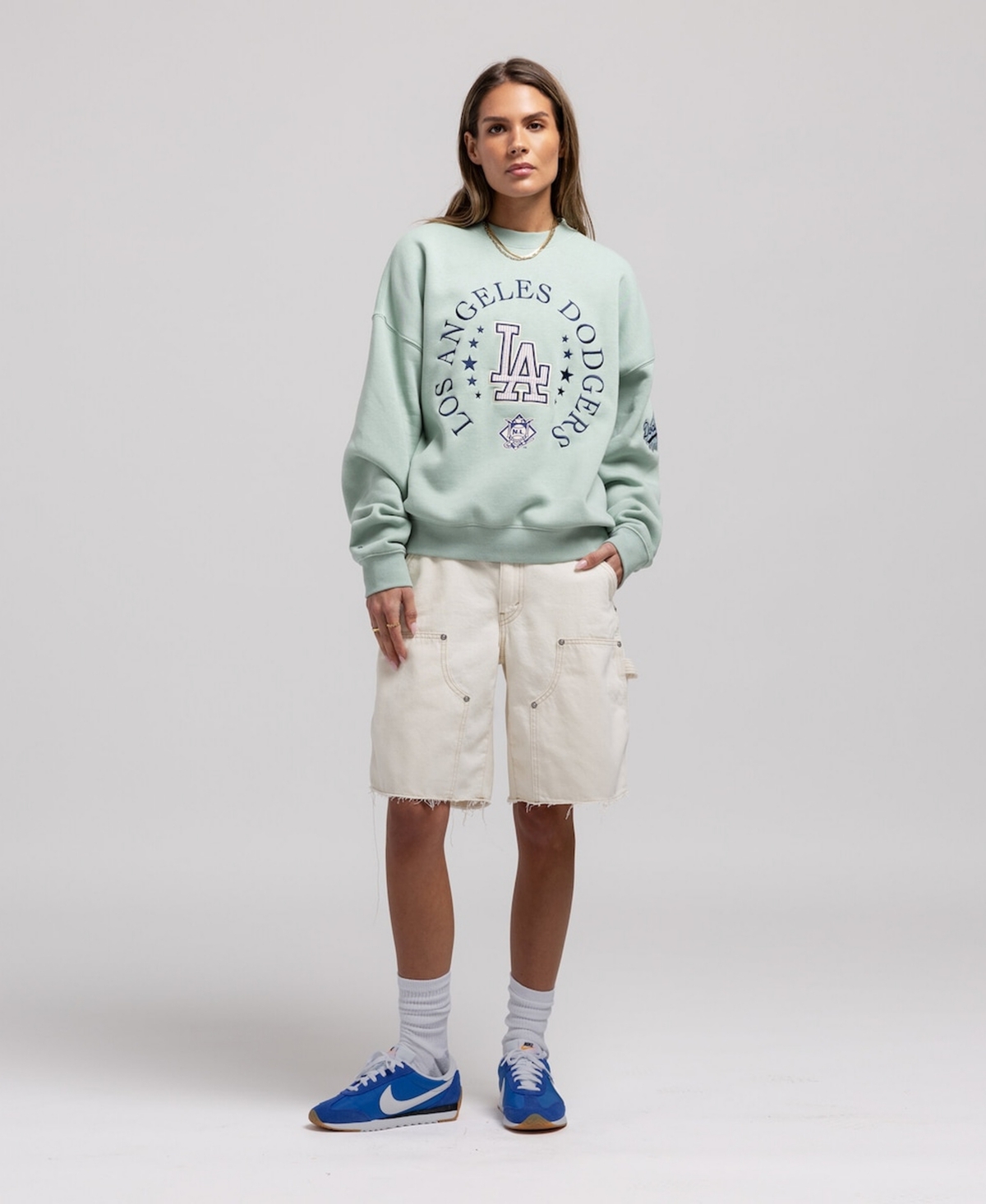 Click here for Mitchell Ness Womens Green Los Angeles Dodgers Yac... prices
