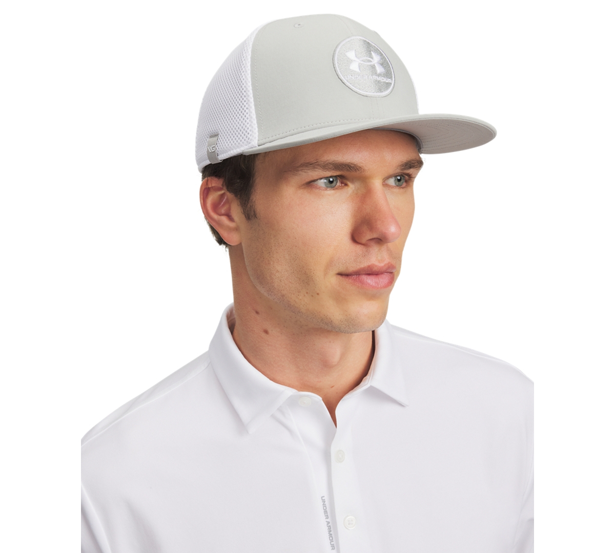 Click here for Under Armour Mens Patterned Logo Drive Hat - Titan... prices