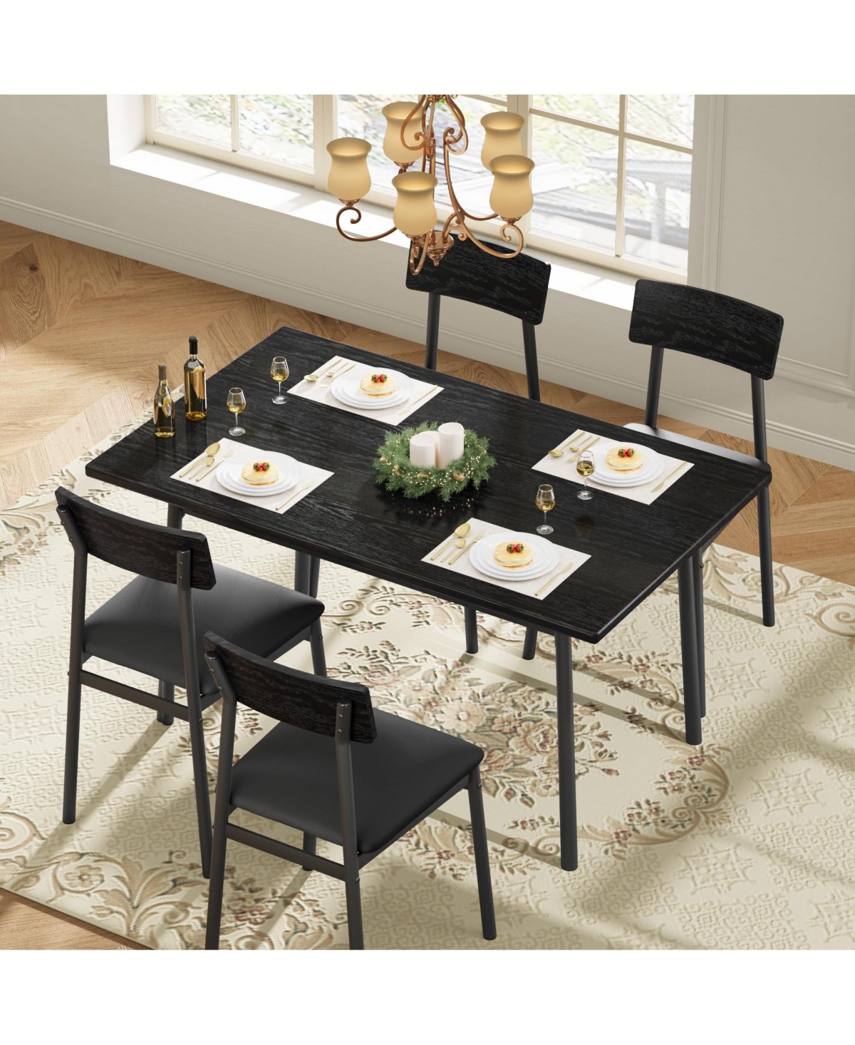 Click here for gaomon Dining Table Set for 4 with 4 Upholstered C... prices